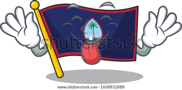 Cute Flag Guam Cartoon Mascot Style Stock Vector (Royalty Free ...