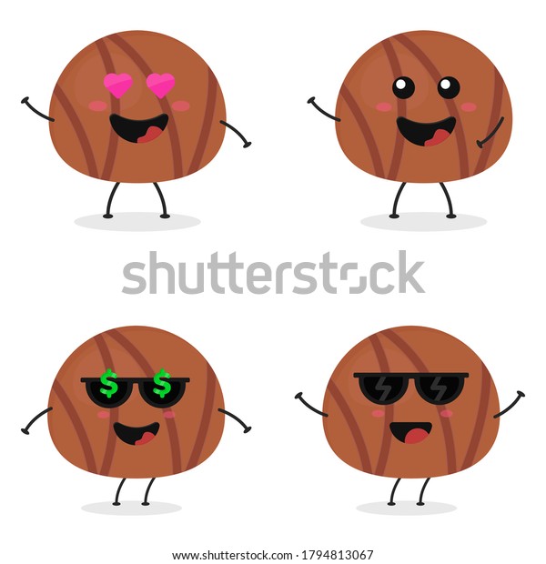 Cute Flat Cartoon Chocolate Ball Illustration Stock Vector (Royalty ...