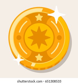 Cute Flat Coin Stock Vector (Royalty Free) 651308533 | Shutterstock