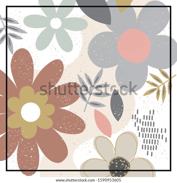Cute Floral Background Soft Color Flower Stock Vector (Royalty Free ...