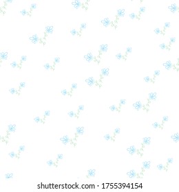 Cute Floral Pattern Small Flower Motifs Stock Vector (Royalty Free ...