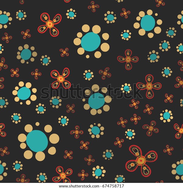 Cute Floral Pattern Stylized Flowers Ditsy Stock Vector (Royalty Free ...