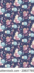 Cute Flower Pattern Textile Illustration Stock Vector (Royalty Free ...