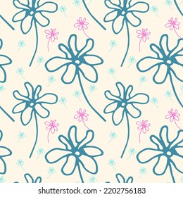 Cute Flower Patterns Small Flower Geometric Stock Vector (Royalty Free) 2202756183 | Shutterstock