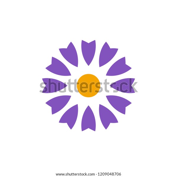 Cute Flower Symbol Stock Vector (Royalty Free) 1209048706 | Shutterstock