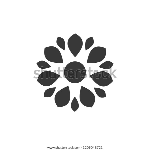 Cute Flower Symbol Stock Vector (Royalty Free) 1209048721 | Shutterstock