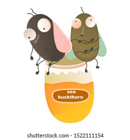 Cute Fly Insect Cartoon Characters Flyes Stock Vector (Royalty Free ...