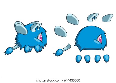 Cute Flying Cartoon Game Character Vector Stock Vector (Royalty Free ...
