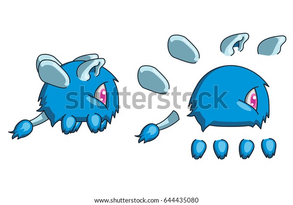 Cute Flying Cartoon Game Character Vector Stock Vector (Royalty Free ...