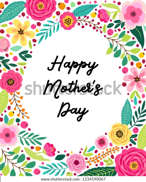 Cute Frame Card Template Hand Drawn Stock Vector (Royalty Free ...