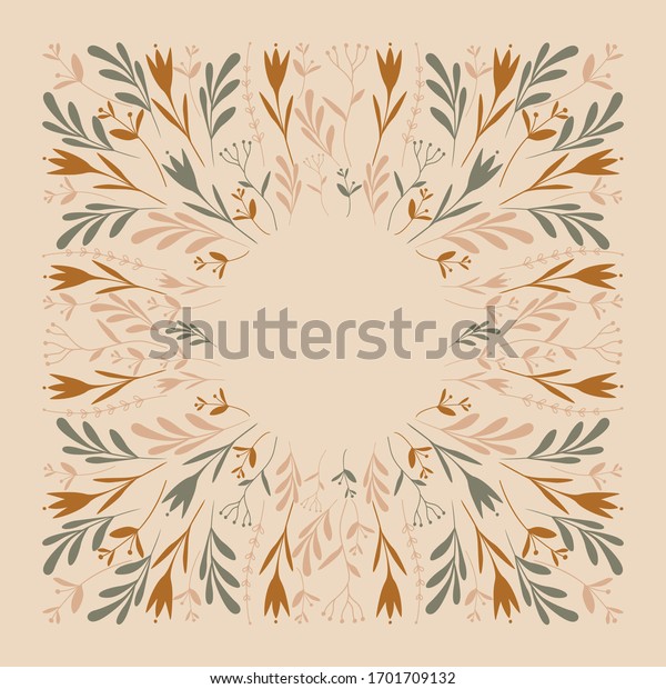 Cute Frame Card Template Hand Drawn Stock Vector (Royalty Free ...