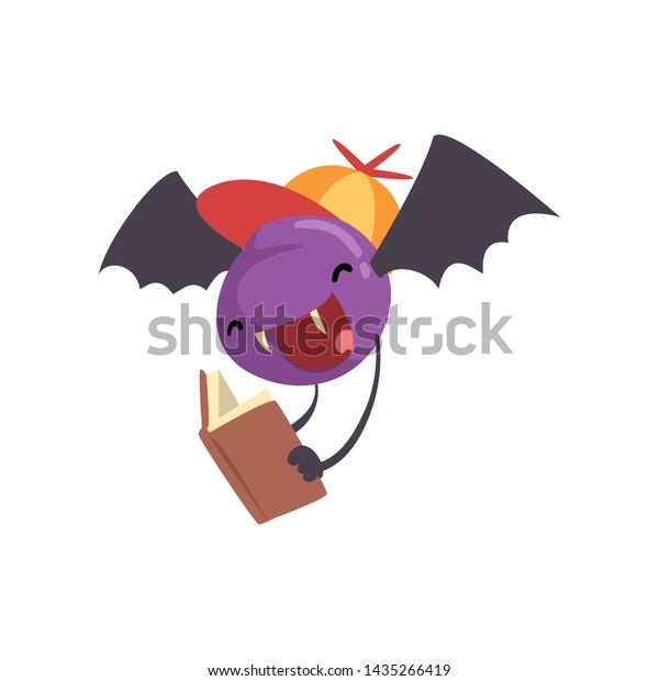 Cute Freaky Monster Funny Bat Cartoon Stock Vector (Royalty Free ...