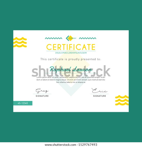Cute Fun Certificate Template Stock Vector (Royalty Free) 1529767493