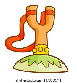Cute Funny Big Catapult Embedded On Stock Vector (Royalty Free ...