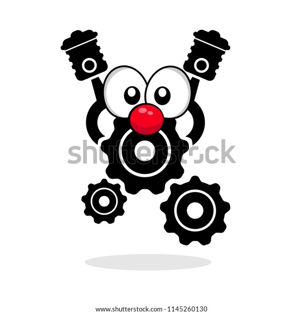 Cute Funny Car Engine Eyes Red Stock Vector (Royalty Free) 1145260130 ...