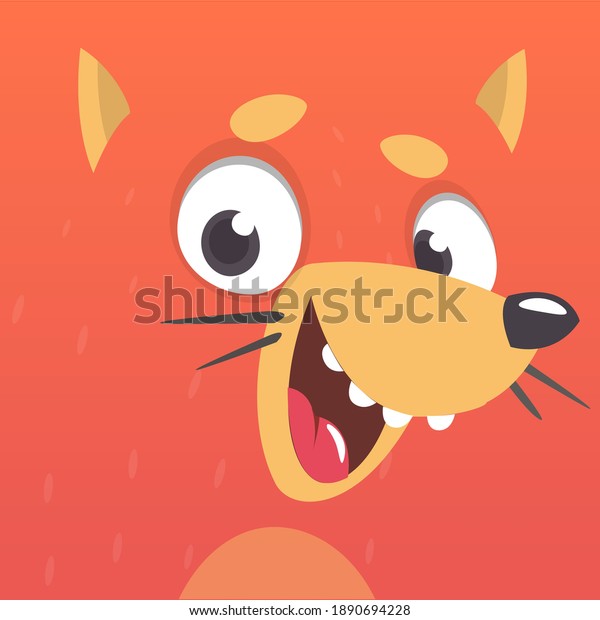 Cute Funny Fox Face Avatar Vector Stock Vector (Royalty Free ...