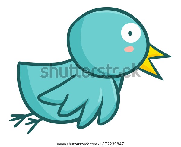 Cute Funny Green Tosca Bird Flying Stock Vector (Royalty Free ...