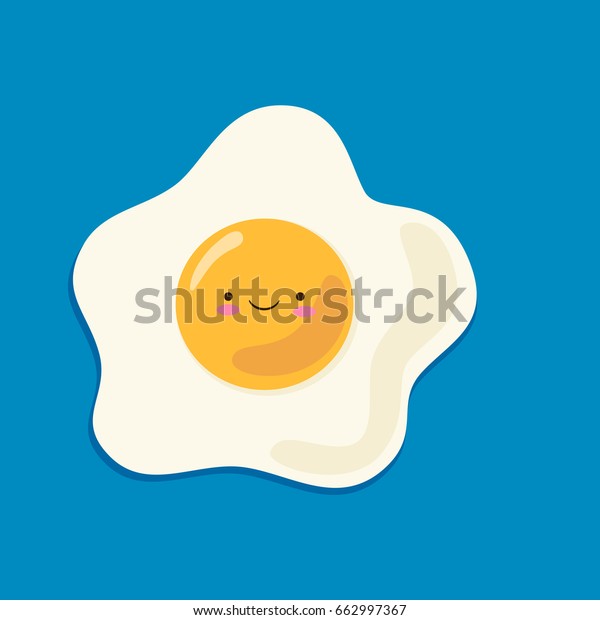 Cute Funny Happy Egg Yolk Cartoon Stock Vector (Royalty Free) 662997367 ...