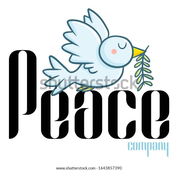 Cute Funny Logo Peace Store Company Stock Vector (Royalty Free ...
