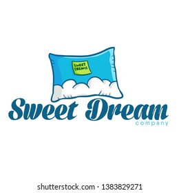 Cute Funny Logo Pillow Store Company Stock Vector (Royalty Free ...