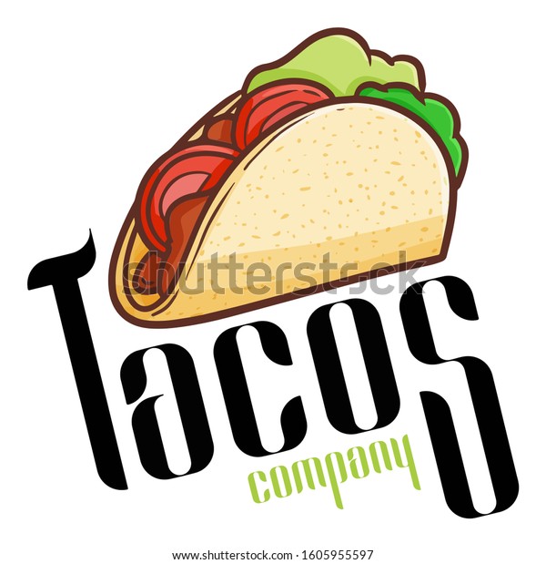 Cute Funny Logo Tacos Restaurant Company Stock Vector (Royalty Free ...