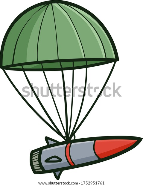Cute Funny Missile Going Down Using Stock Vector (Royalty Free ...