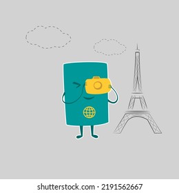 Cute Funny Passport Identity Document Character Stock Vector (Royalty ...