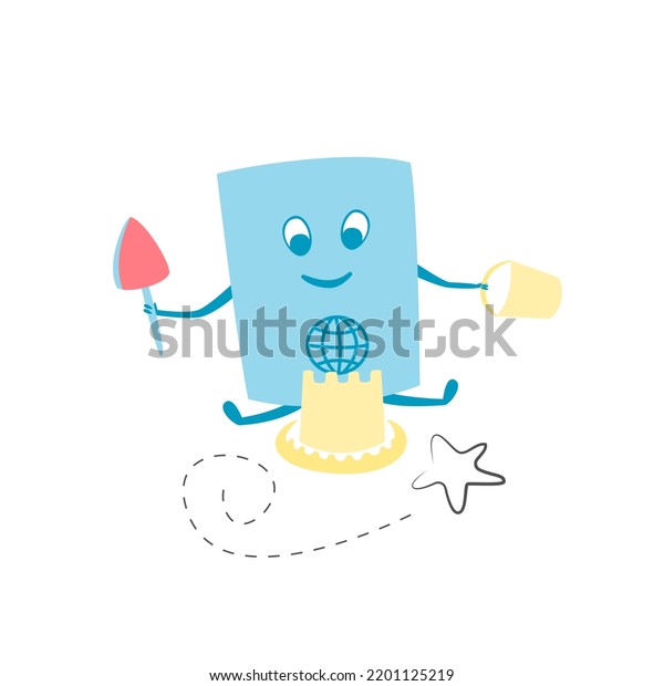Cute Funny Passport Identity Document Character Stock Vector (Royalty ...