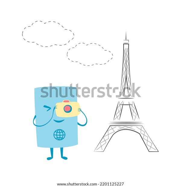 Cute Funny Passport Identity Document Character Stock Vector (Royalty ...