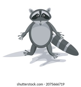 Cute Funny Raccoon Vector Graphics Stock Vector (Royalty Free ...