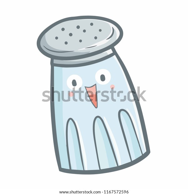Cute Funny Salt Bottle Laughing Happily Stock Vector (Royalty Free ...