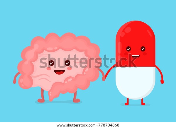 Cute Funny Smiling Pill Healthy Happy Stock Vector (Royalty Free ...