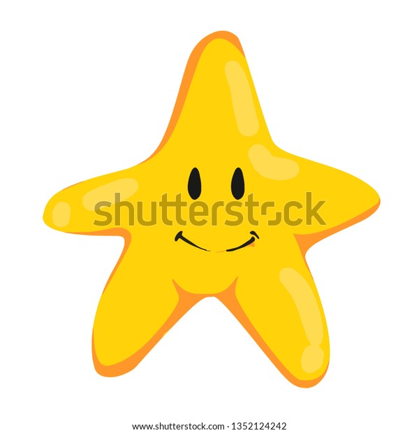 Cute Funny Star Smiling Stock Vector (Royalty Free) 1352124242 ...