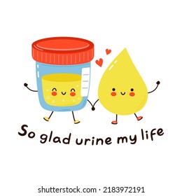 Cute Funny Urine Analysis Character Vector Stock Vector (Royalty Free ...
