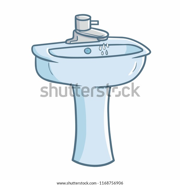 Cute Funny Wastafel Your Interior Vector: vector de stock (libre de ...