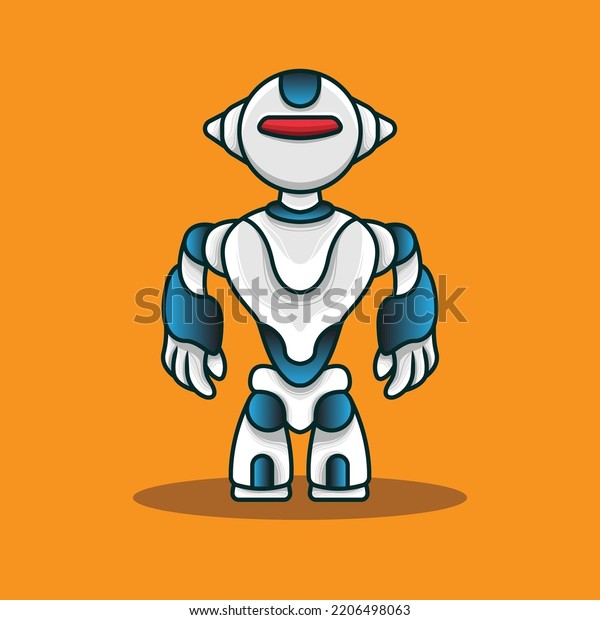 Cute Futuristic Mecha Robot Mascot Design Stock Vector (Royalty Free ...