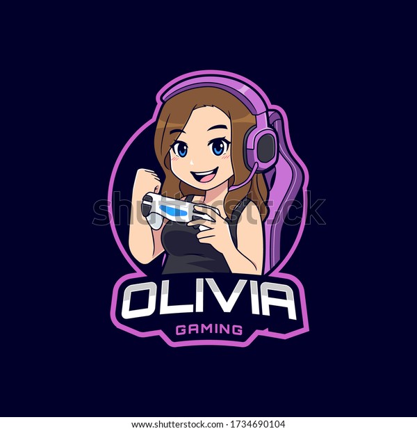 Cute Gamer Character Mascot Logo Gamer Stock Vector Royalty Free