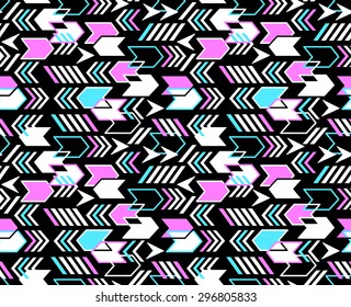 Cute Geo Arrow Print Seamless Background Stock Vector (Royalty Free ...