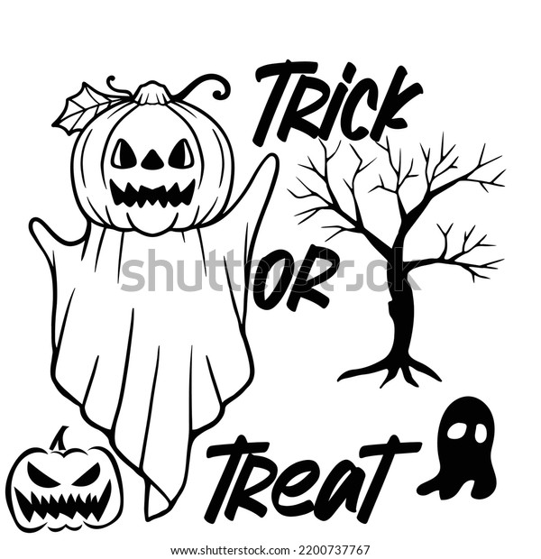 Cute Ghost Halloween Slogan Retro Design Stock Vector (Royalty Free ...