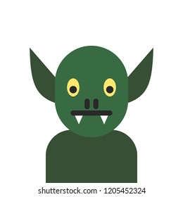 Cute Goblin On White Background Simple Stock Vector (Royalty Free ...