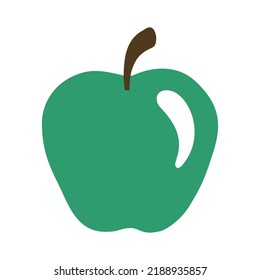 Cute Green Apple Icon Vector Flat Stock Vector (Royalty Free ...