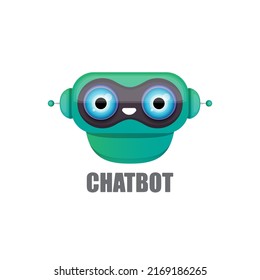 Cute Green Chatbot Character Isolated On Stock Vector (Royalty Free ...