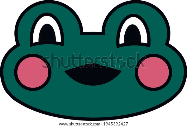 Cute Green Croaking Frog Vector Stock Vector (Royalty Free) 1945392427 ...