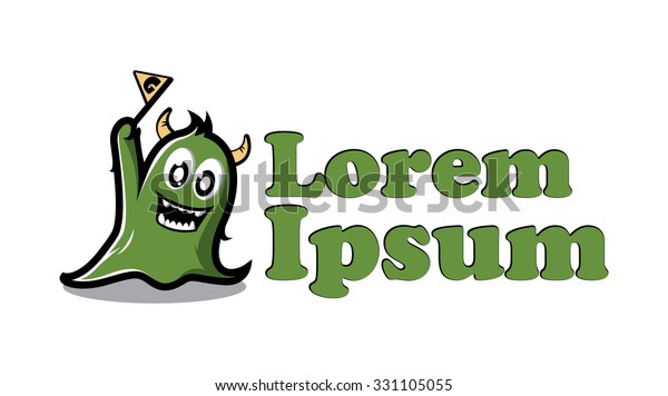 Cute Green Monster Icon Stock Vector (Royalty Free) 331105055 ...