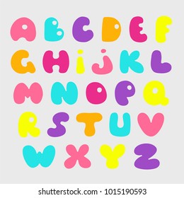 Colorful Sticker Alphabet Vector Stock Vector (Royalty Free) 108844613 ...