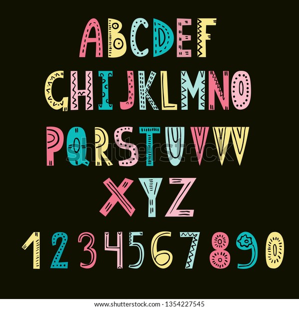 Cute Hand Drawn Cut Out Quirky Stock Vector (Royalty Free) 1354227545 ...