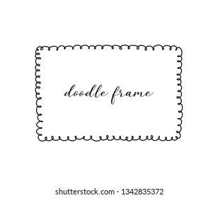 Cute Hand Drawn Doodle Frame Vector Stock Vector (Royalty Free) 1342835372 | Shutterstock