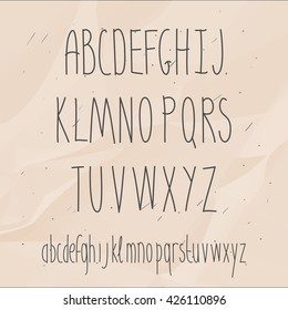 Cute Hand Drawn Letter Doodle Type Stock Vector (Royalty Free ...