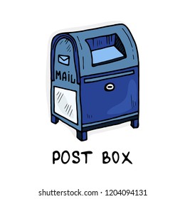 Cute Hand Drawn Vector Sketch Post Stock Vector (Royalty Free ...