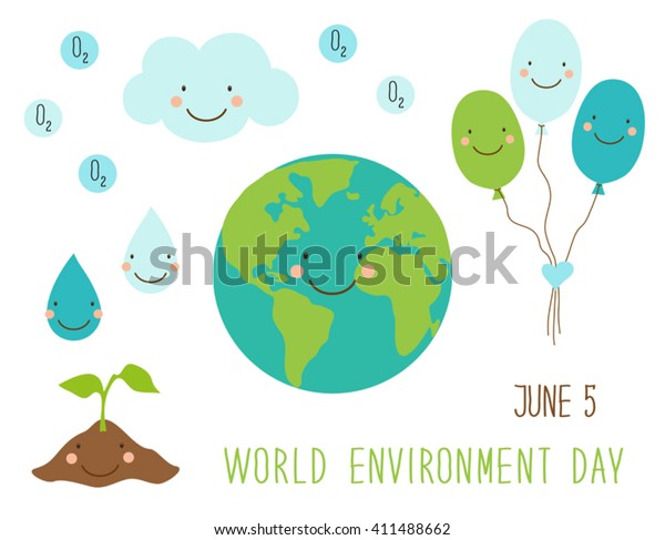 Cute Hand Drawn World Environment Day: เวกเตอร์สต็อก (ปลอดค่าลิขสิทธิ์ ...